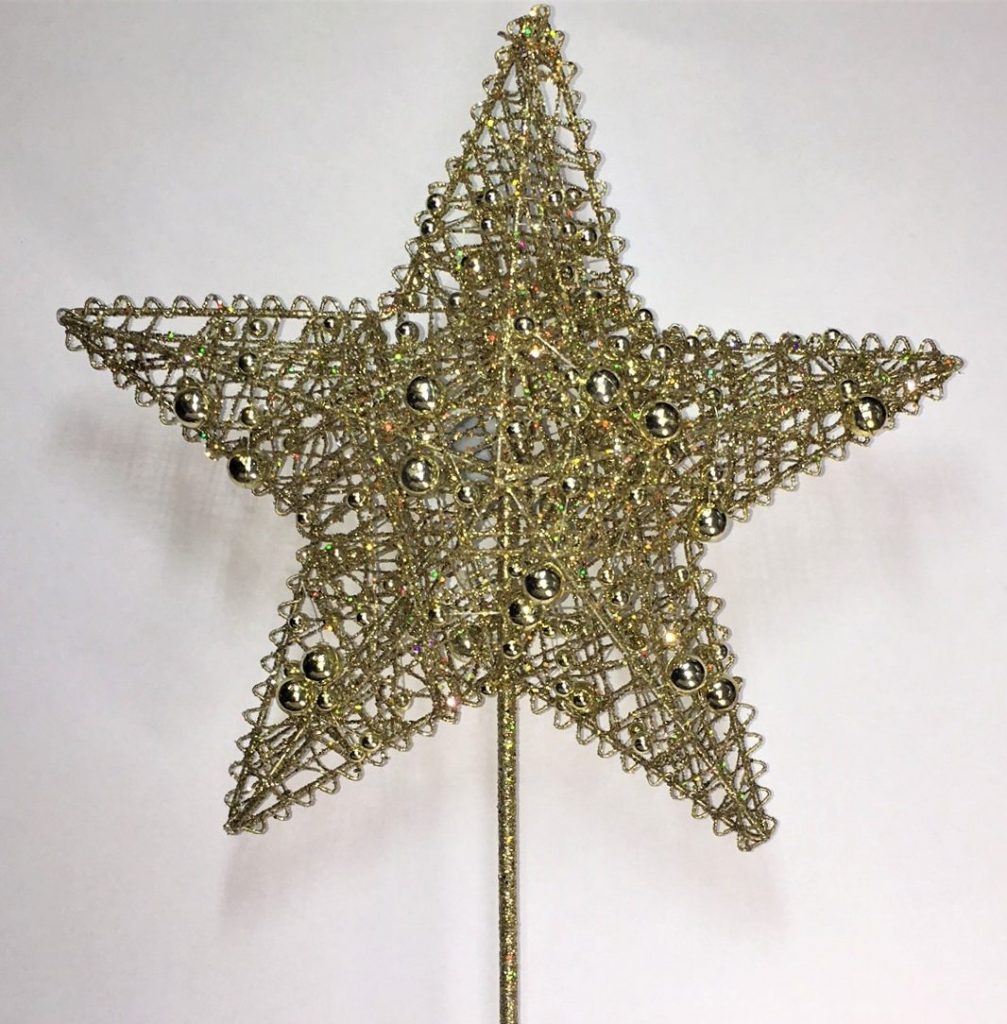 Buy Tree Top Gold Stars - 20cm Online in Australia - Christmas Tree Stands